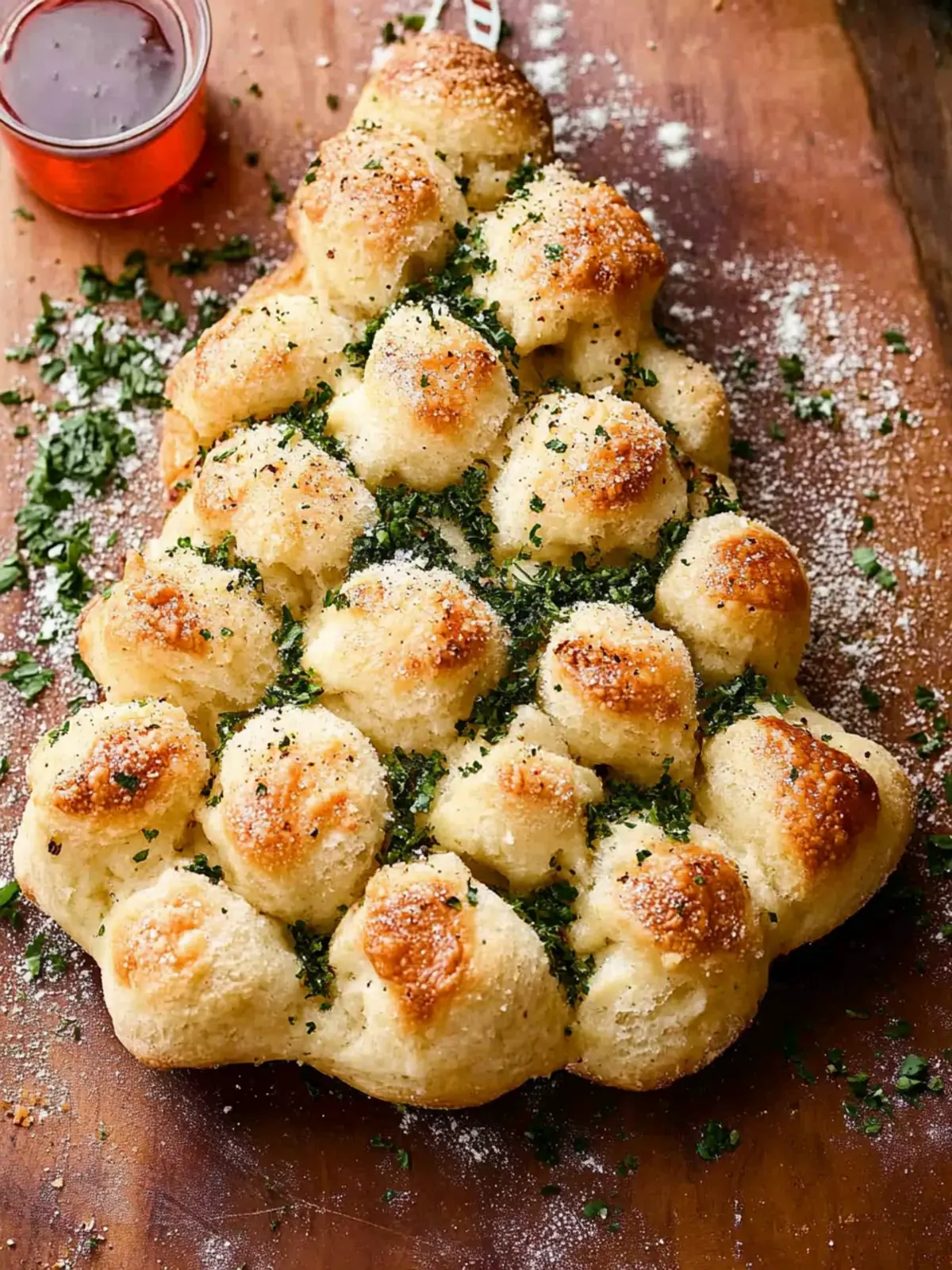 Irresistible Cheesy Garlic Pull-Apart Christmas Tree Bread