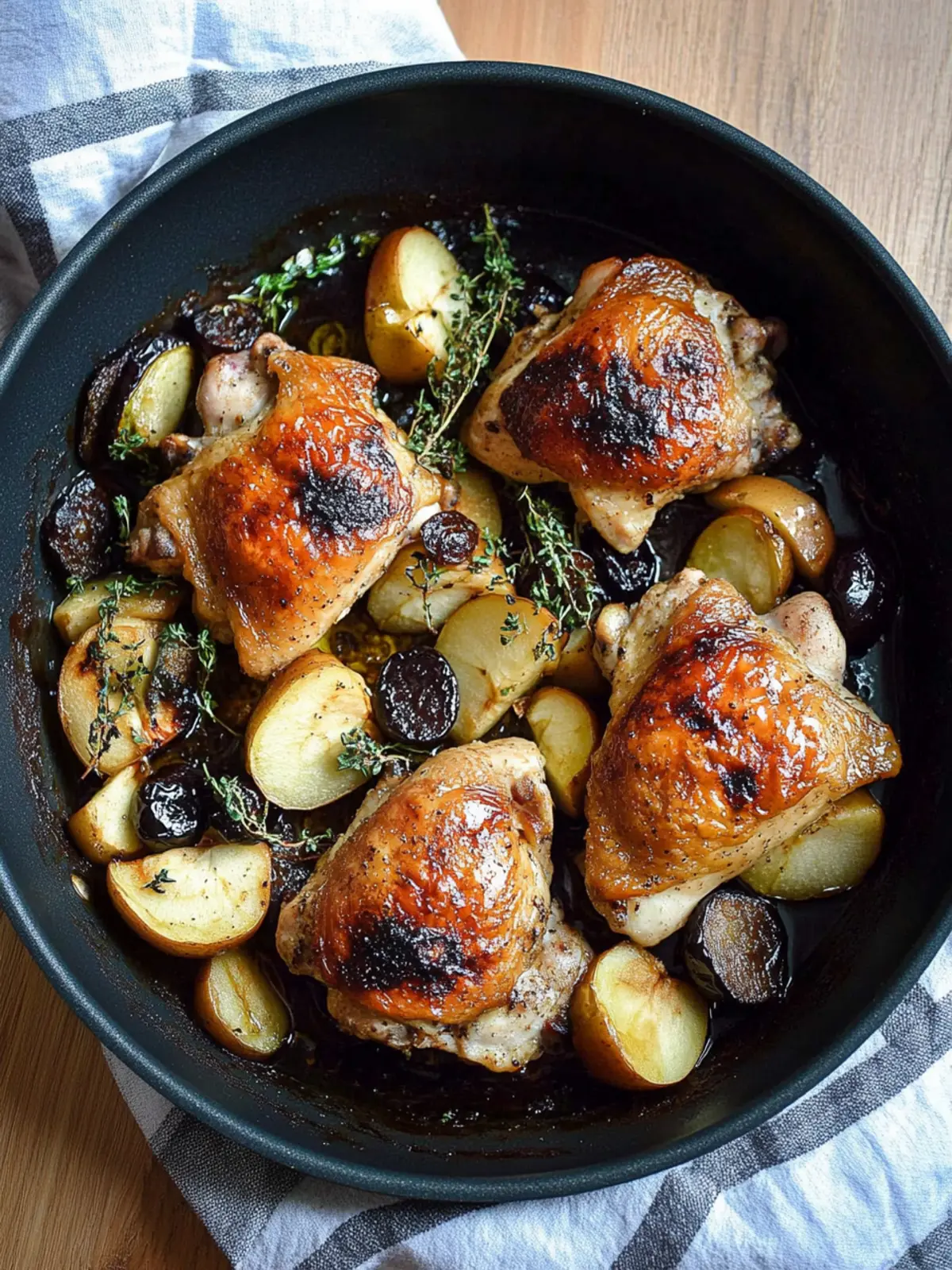 Ultimate One Pan Chicken with Apples & Prunes: Delicious Dinner