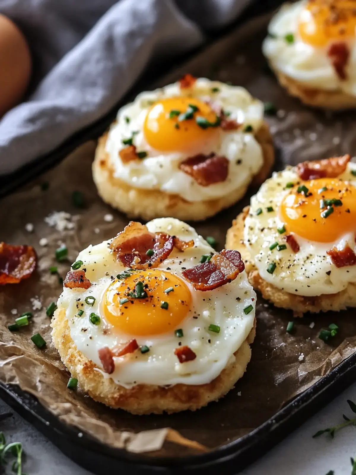 Irresistible Bacon Parmesan & Chive Egg Clouds for Brunch