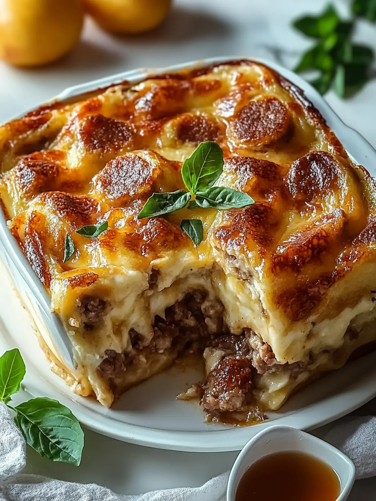 Irresistible Pancake Sausage Casserole with Beef for Breakfast Bliss