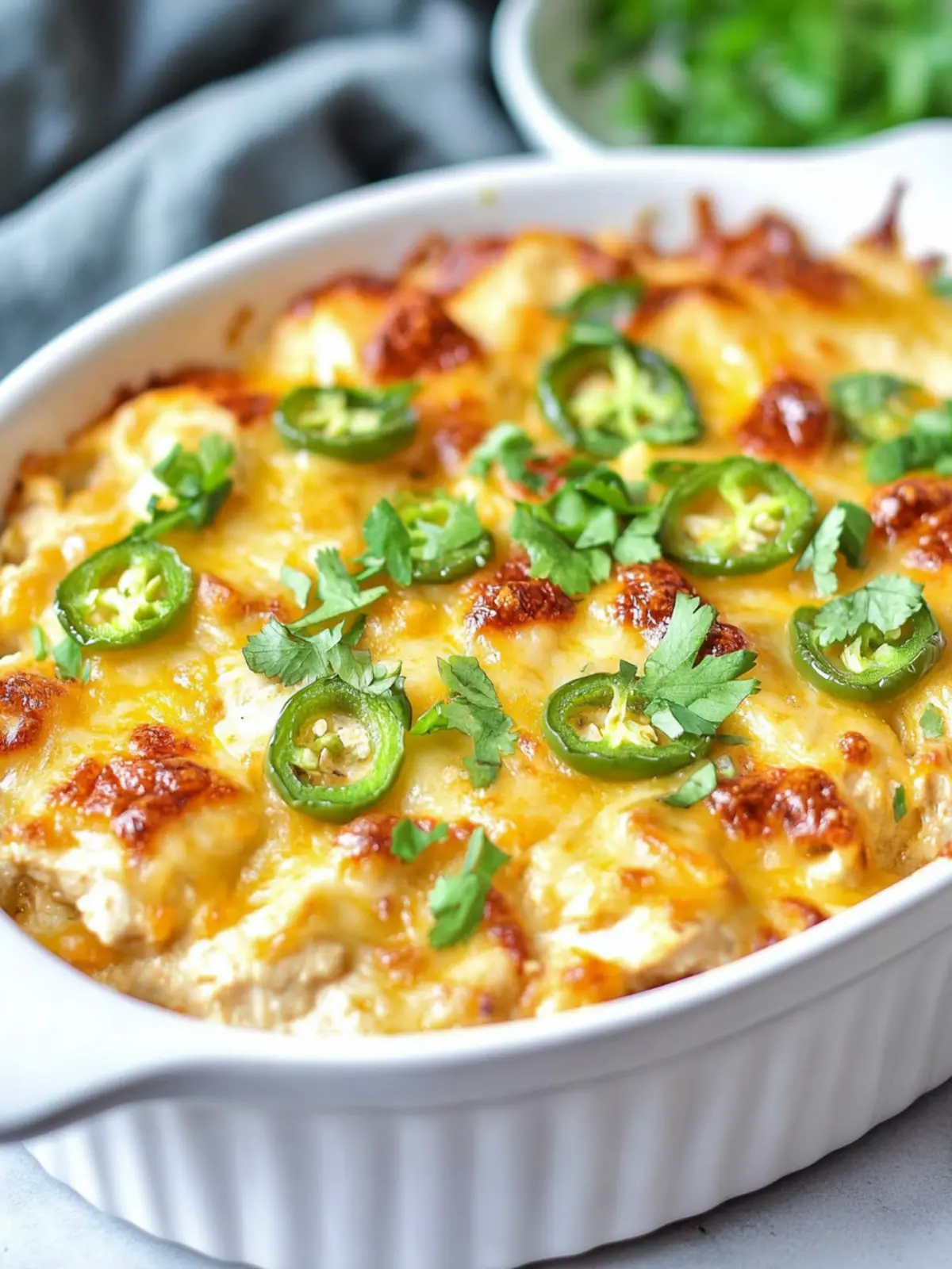 Ultimate Creamy Low-Carb Jalapeno Popper Chicken Casserole