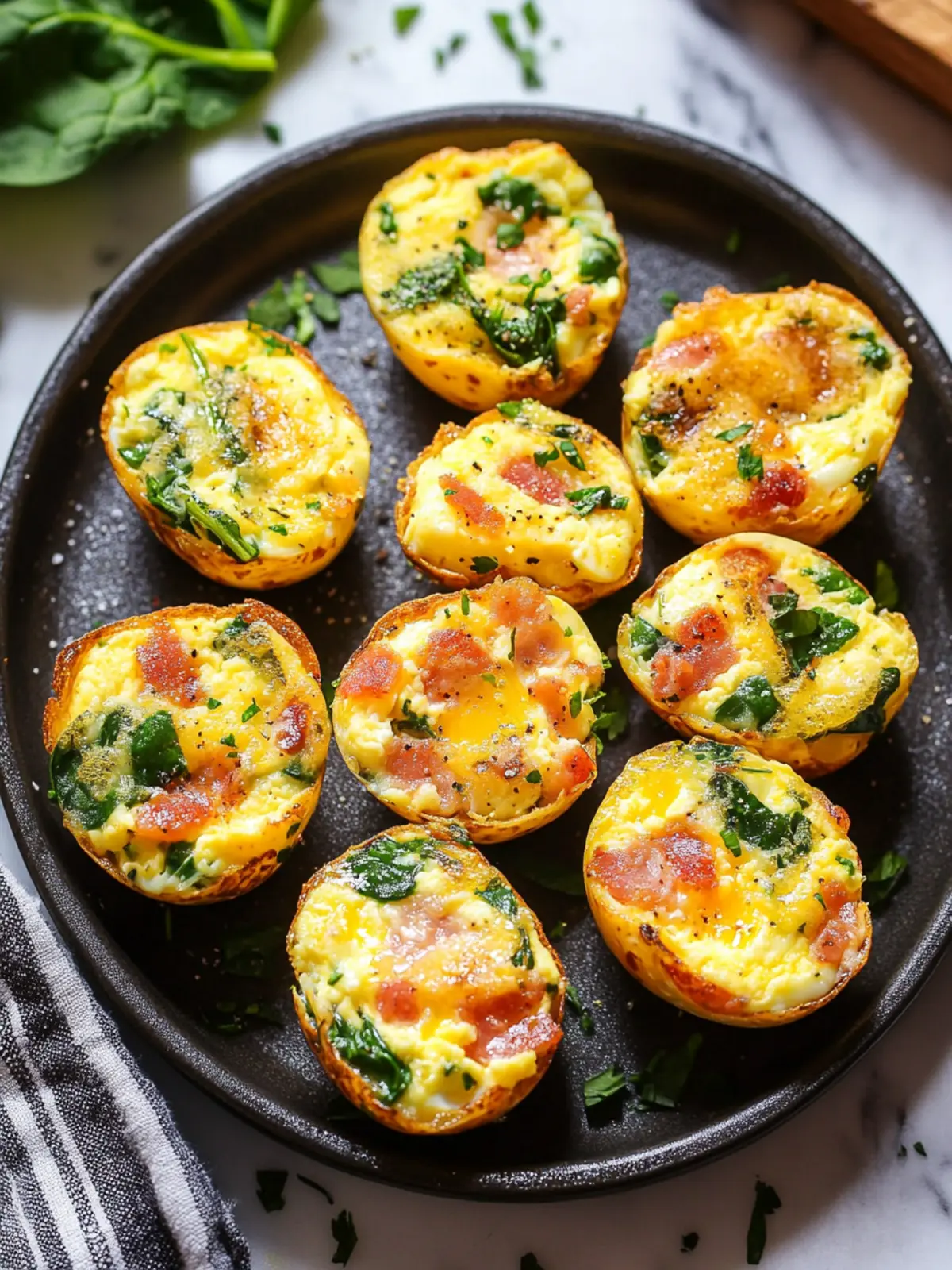 Easy Bacon Gouda & Spinach Egg Bites – Delicious Meal Prep