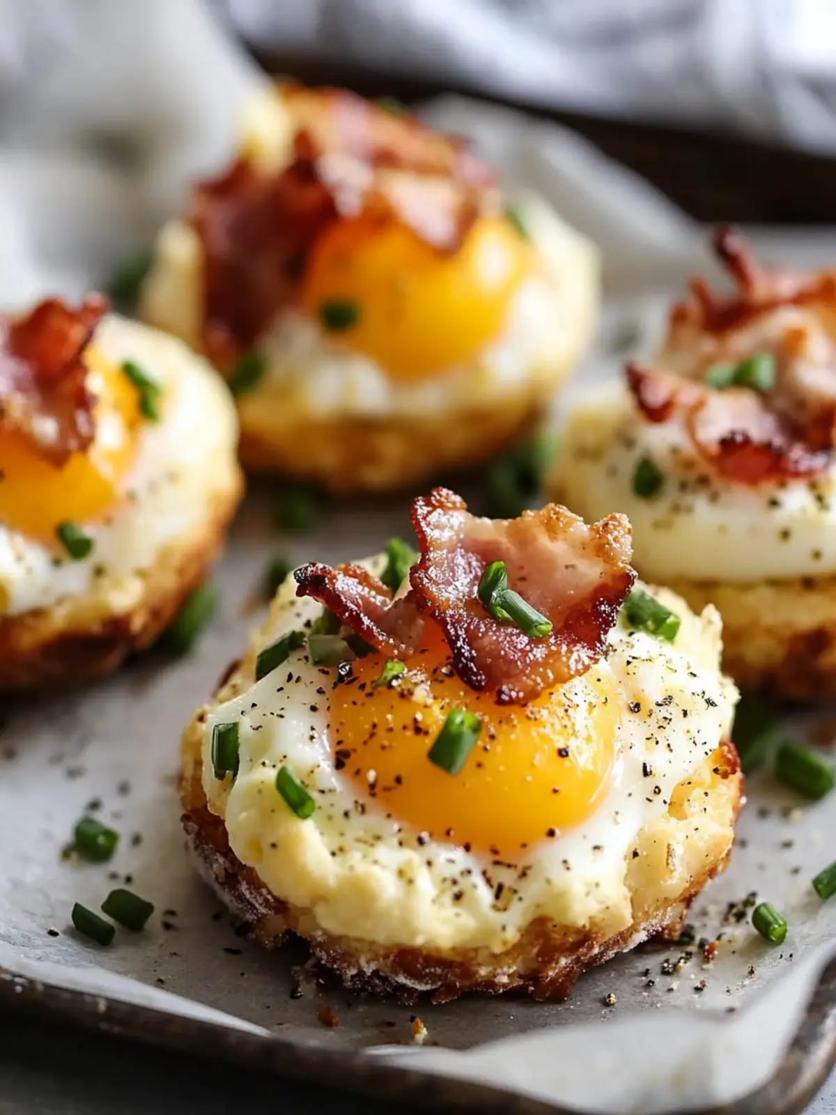 Irresistible Bacon Parmesan & Chive Egg Clouds for Brunch