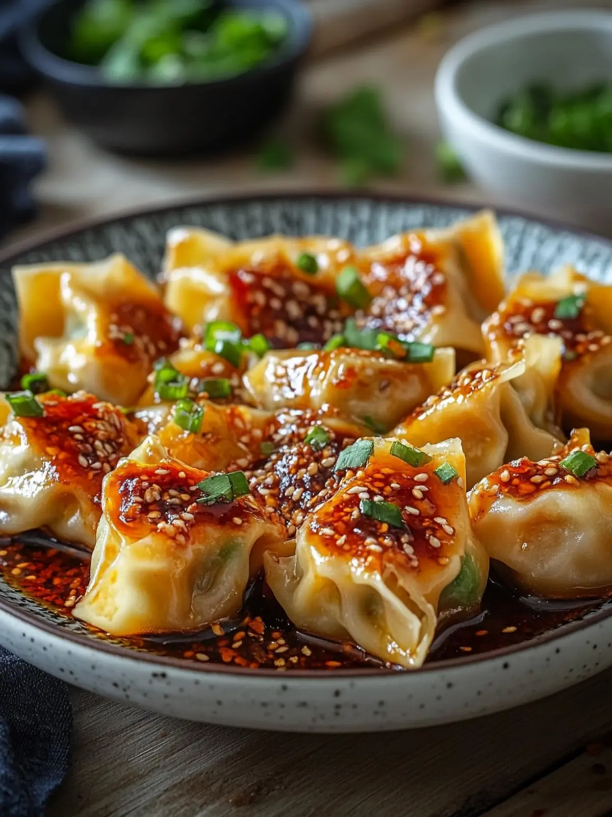 Irresistible Spicy Wontons in Chilli Sauce for Comfort