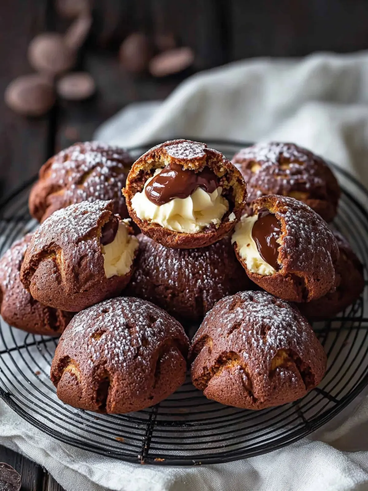 Irresistible Chocolate Cream Puffs with Decadent Filling