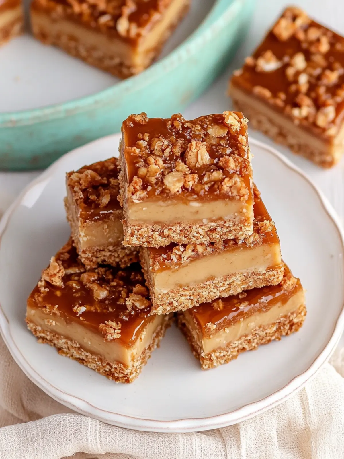 Irresistible Dulce de Leche Bars with Buttery Oat Crust