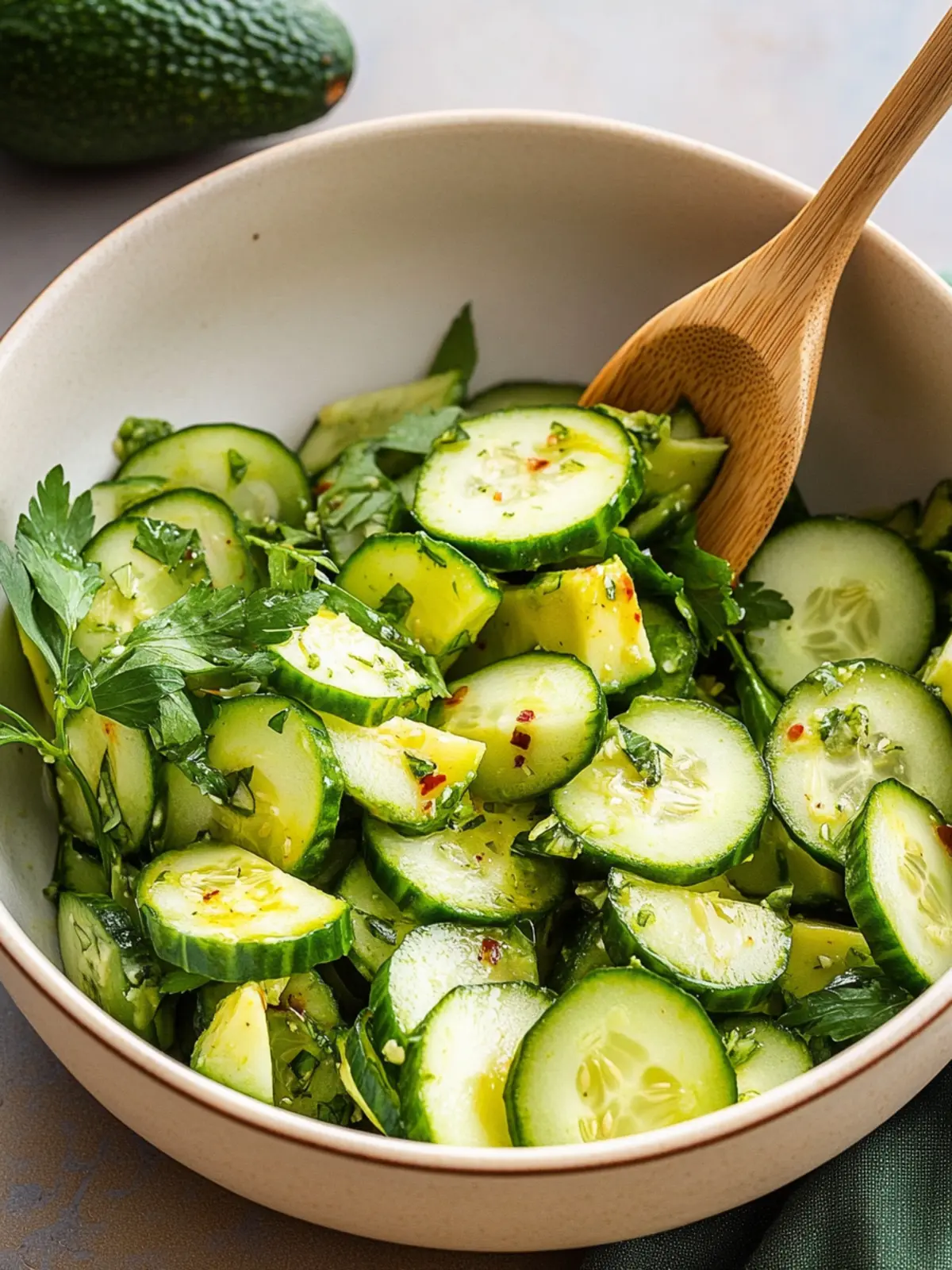 Easy Avocado Cucumber Salad with Irresistible Chili-Lime Dressing