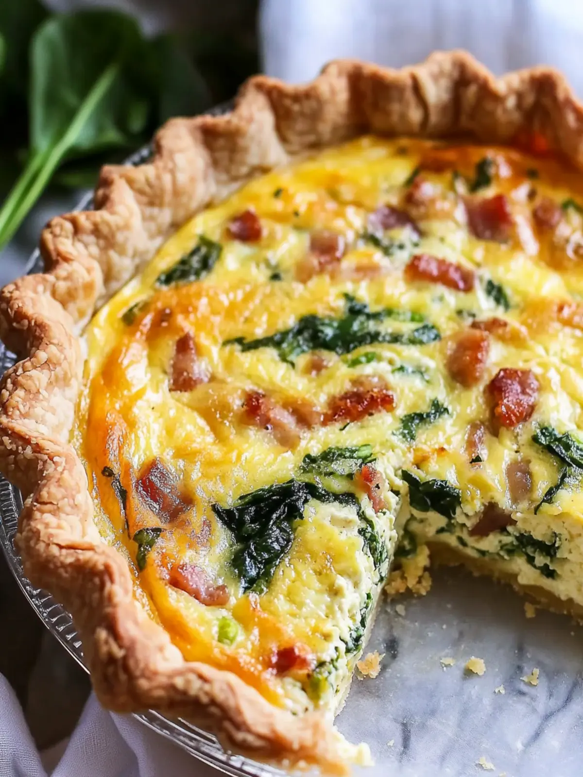 Easy Quiche Recipe with Bacon and Spinach for Delicious Brunch