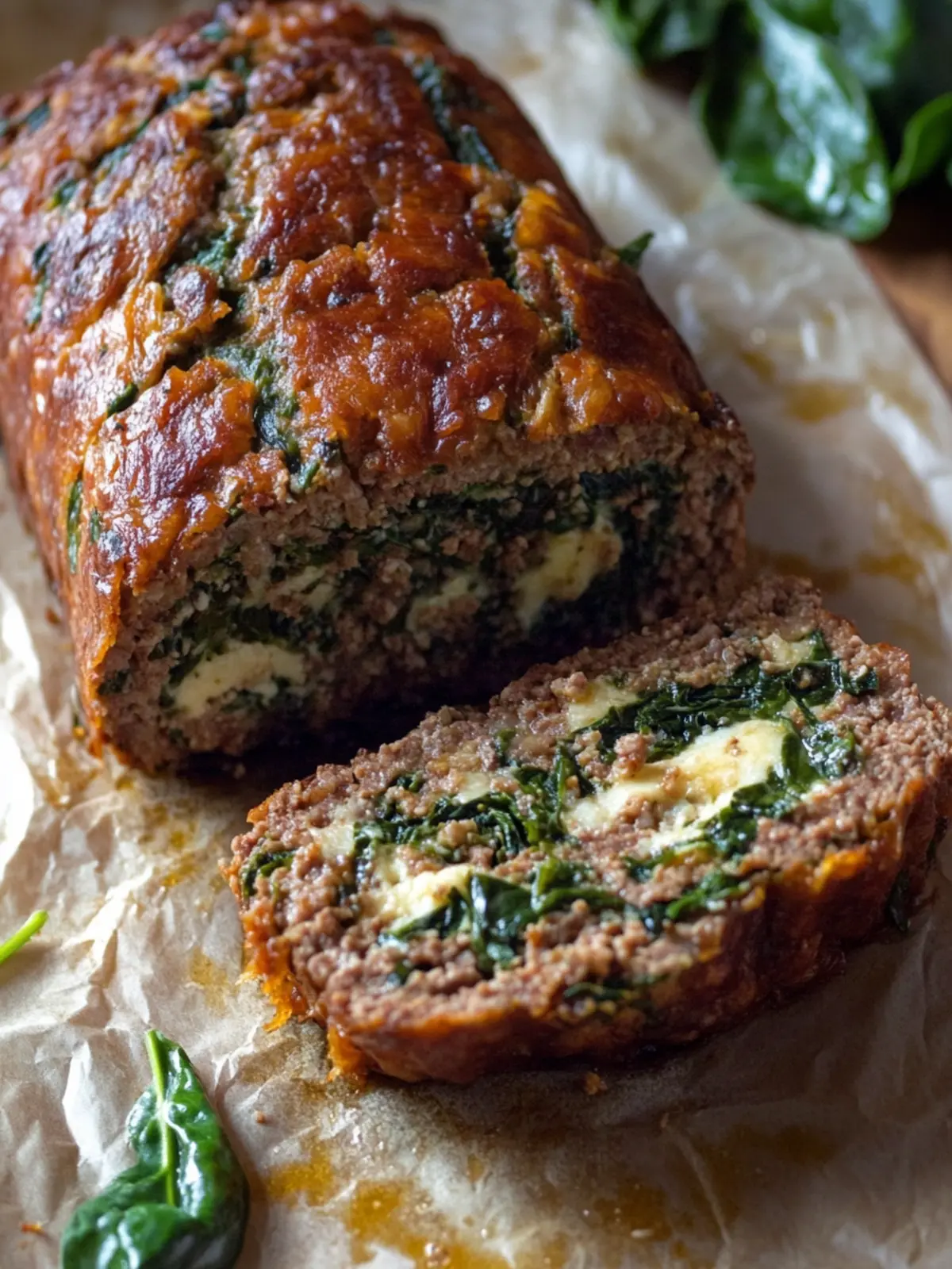 Easy Spinach and Mozzarella Stuffed Meatloaf: A Delicious Delight